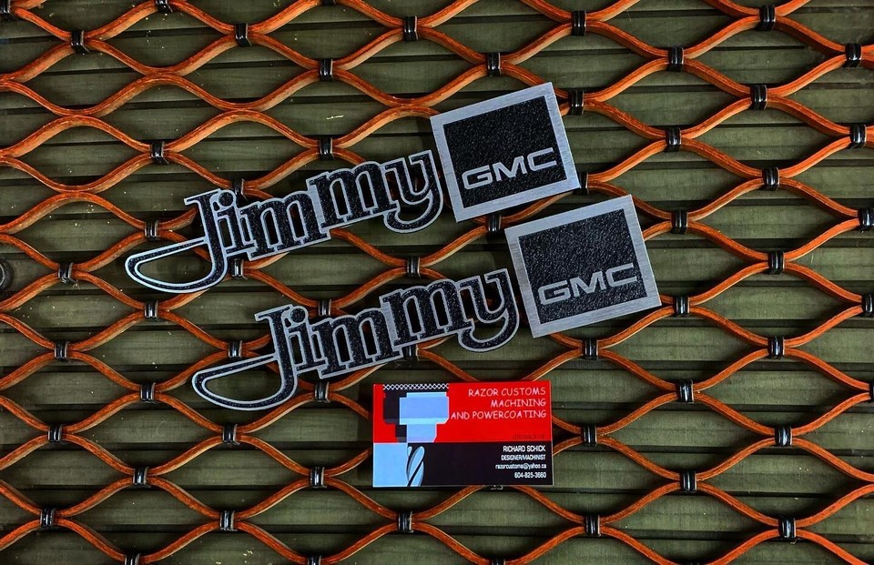 Jimmy GMC Squarebody Emblem x2 CNC Billet C10 C20 C30 Badge Chevy K5 | eBay
