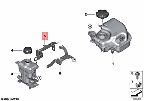 Genuine BMW Alpina X5 B7 G05 G07 G11 G12 G14 Bracket Expansion Tank ...