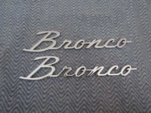 1966 - 1977 2021 2022 2023 FORD BRONCO SCRIPT FENDER EMBLEMS 2PCS IN ...