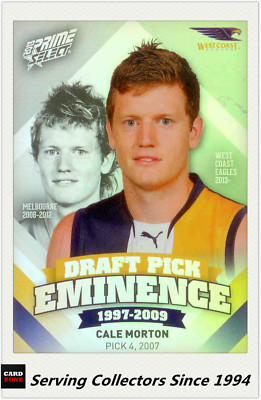 2013 Select AFL Prime Draft Pick Eminence Card DPE97 Cale Morton (West ...