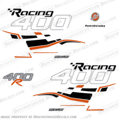 Fits Mercury 400R Racing Decals - Orange | eBay