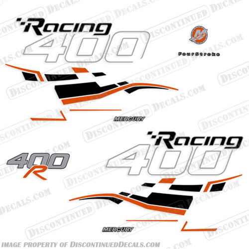Fits Mercury 400R Racing Decals - Orange | eBay