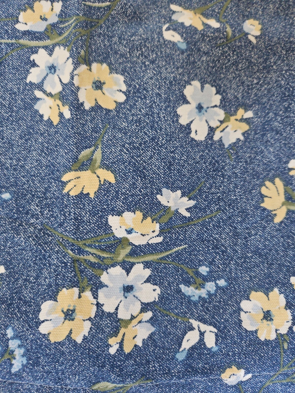 Liz Claiborne Villager Pillow Sham STND Blue Denim Look Floral Blue ...