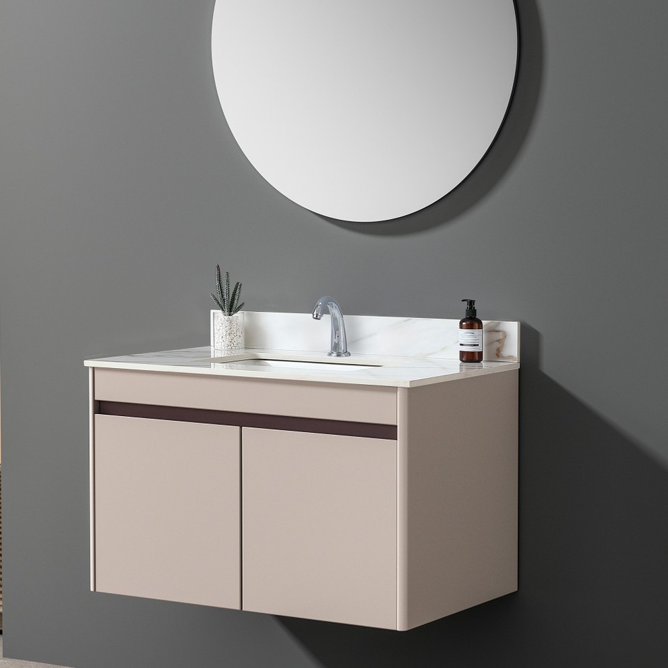 Marble Vanity with Undermount Sink and Splash Guard | eBay