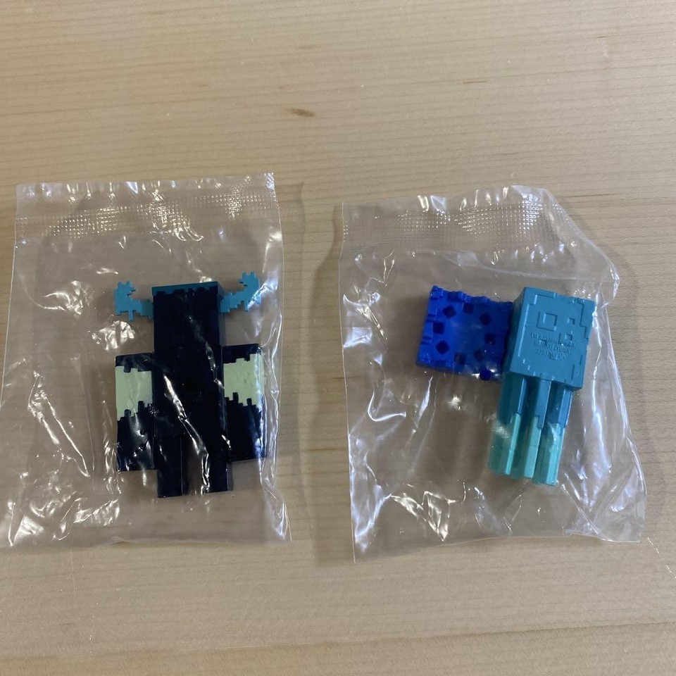 Minecraft Narabundesu Capsule Toy Gacha Figure 6 Squid Wordden | eBay