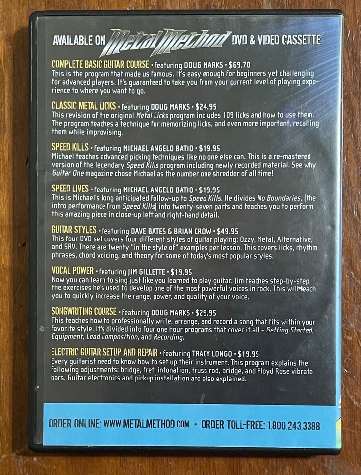 Doug Marks Metal Method Vocal Power Jim Gillette CD/DVD Rock Vocal ...