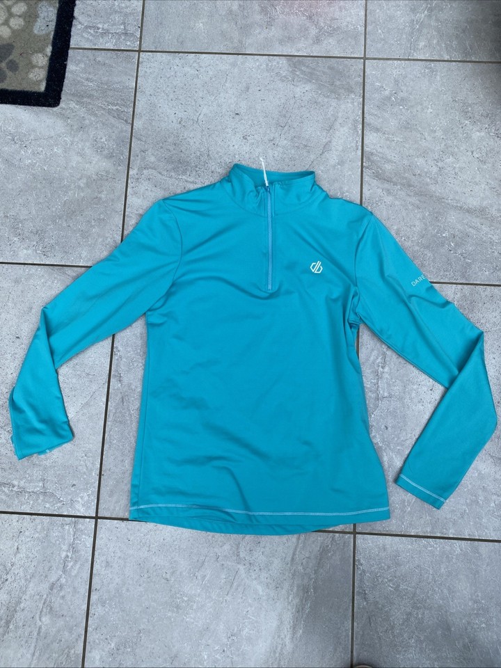 Dare2b Ladies Base Layer Turquoise Blue with Quarter Zip - Size 12 ...