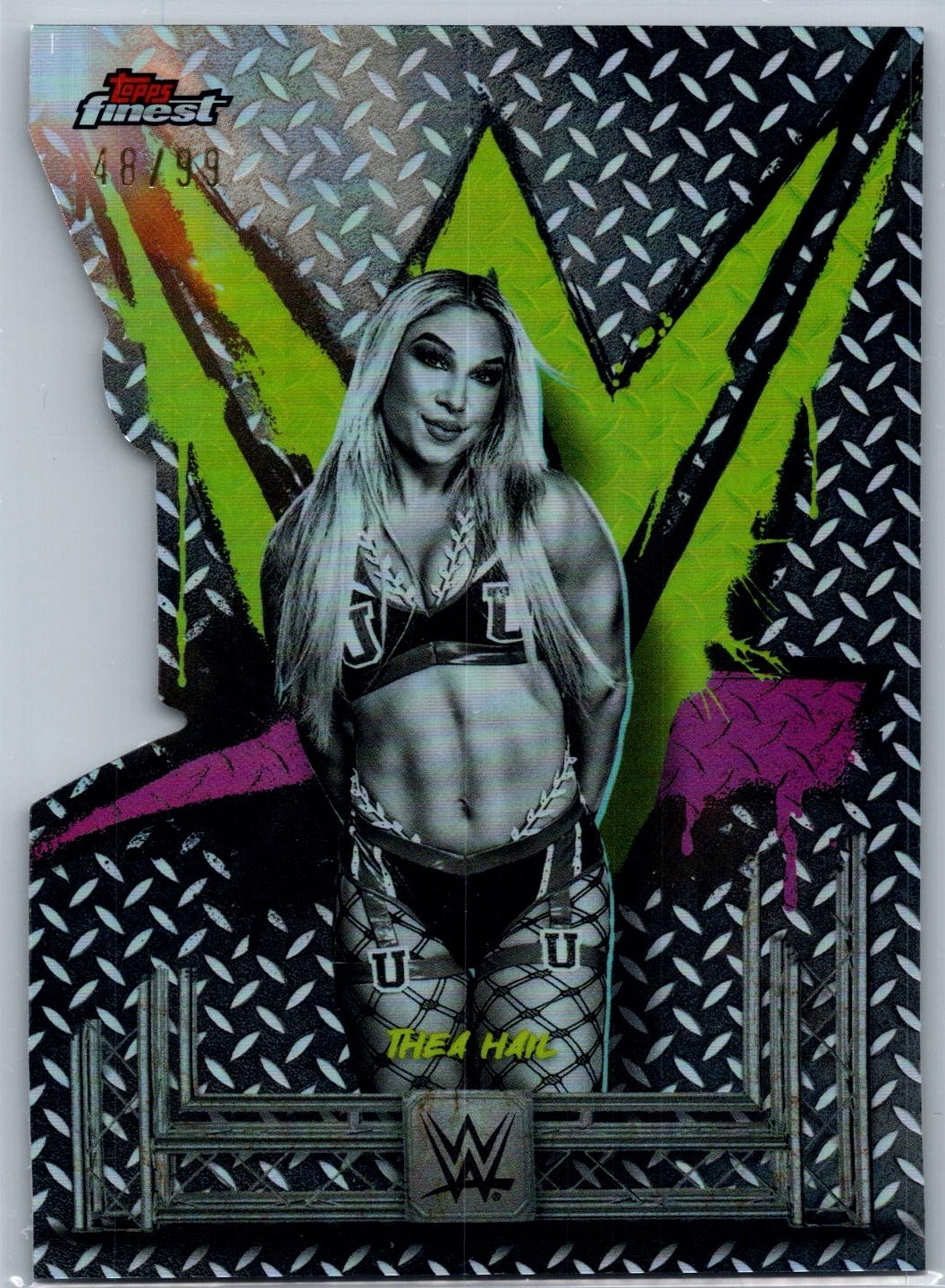 2025 Topps Finest Wwe - Common Thea Hail #61 Die-Cut Refractor /99 for ...