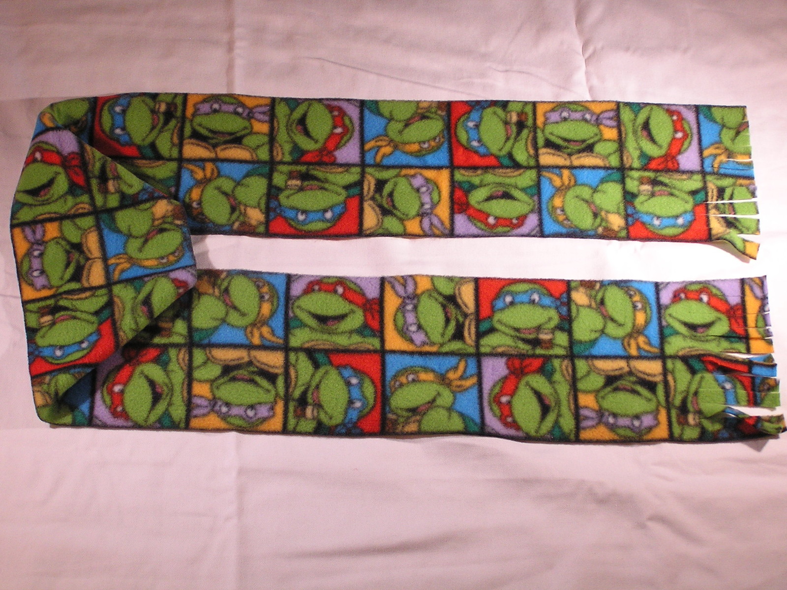TMNT Ninja Turtles in squares Fleece Scarf | eBay