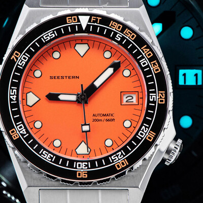 Seestern V3 S407-600T.OC Genuine Ceramic Bezel 200m DIVER'S Sport Watch ...