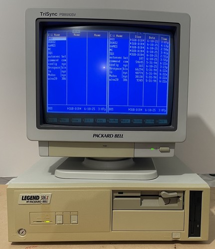 Packard Bell 386X Legend Computer with CRT Monitor Tested Loaded ...