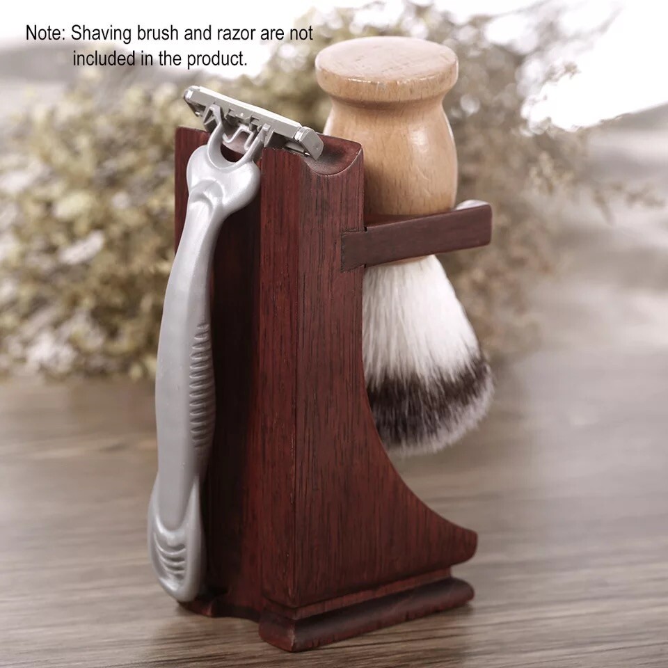 Mission Style Wood Shave Stand for Razor and Brush - Walnut Finish USA ...