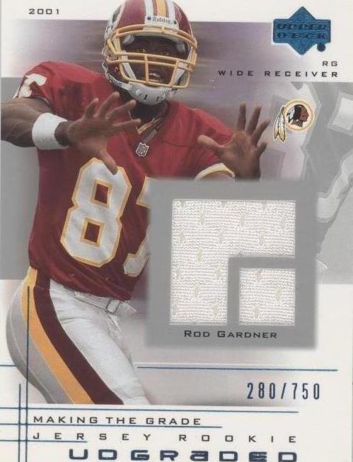 2001 UD Graded - Making the Grade Rookie Rod Gardner #59 Jerseys /750 ...