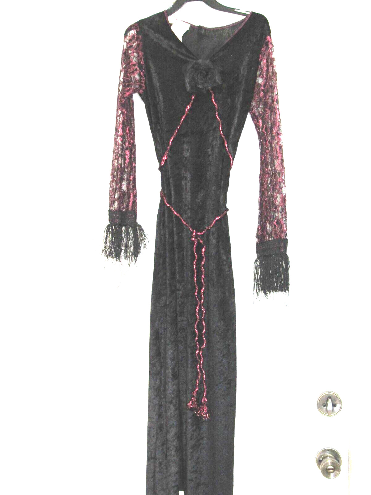 Girl's Lace Vamp Costume Black Gothic Vampire Hallowe… - Gem