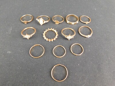 Women Rings 13 Pcs Set Gold Bohemian Rings Girls Sither | eBay