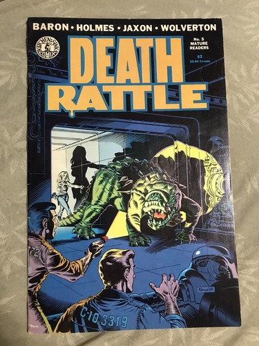 DEATH RATTLE #5 (1986 KITCHEN SINK PRESS) CAPTIVATING COVER & ART RARE ...