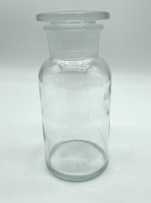 Apothecary Glass Bottle w Ground Glass Stopper 5 1/2” High TCW Co USA ...