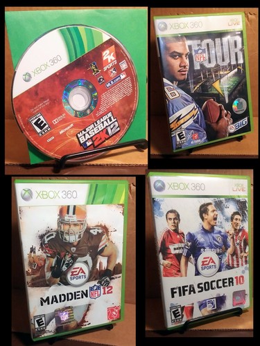 Microsoft Xbox 360 - FIFA Soccer 10, NFL TOUR, MADDEN 12, & MLB 2K12 ...