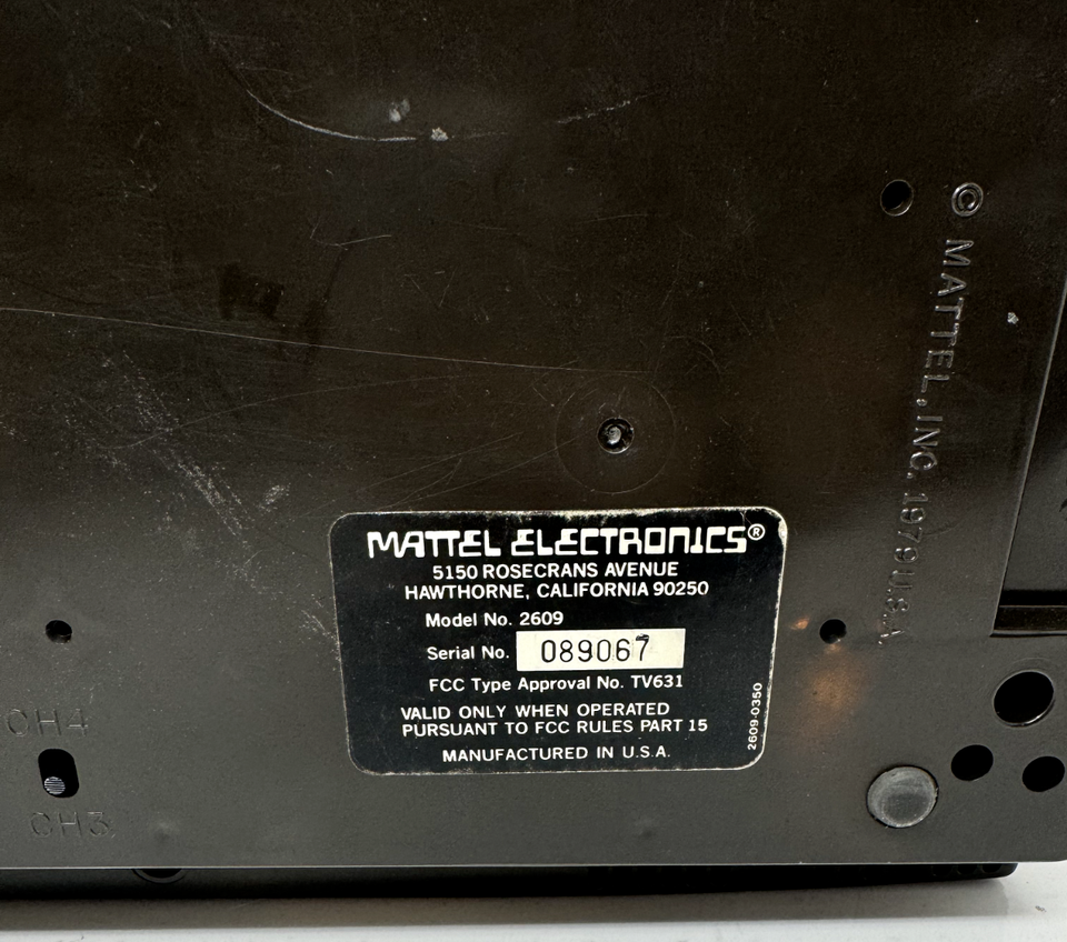 1979 Mattel Intellivision Game Console Model 2609 With Controllers ...