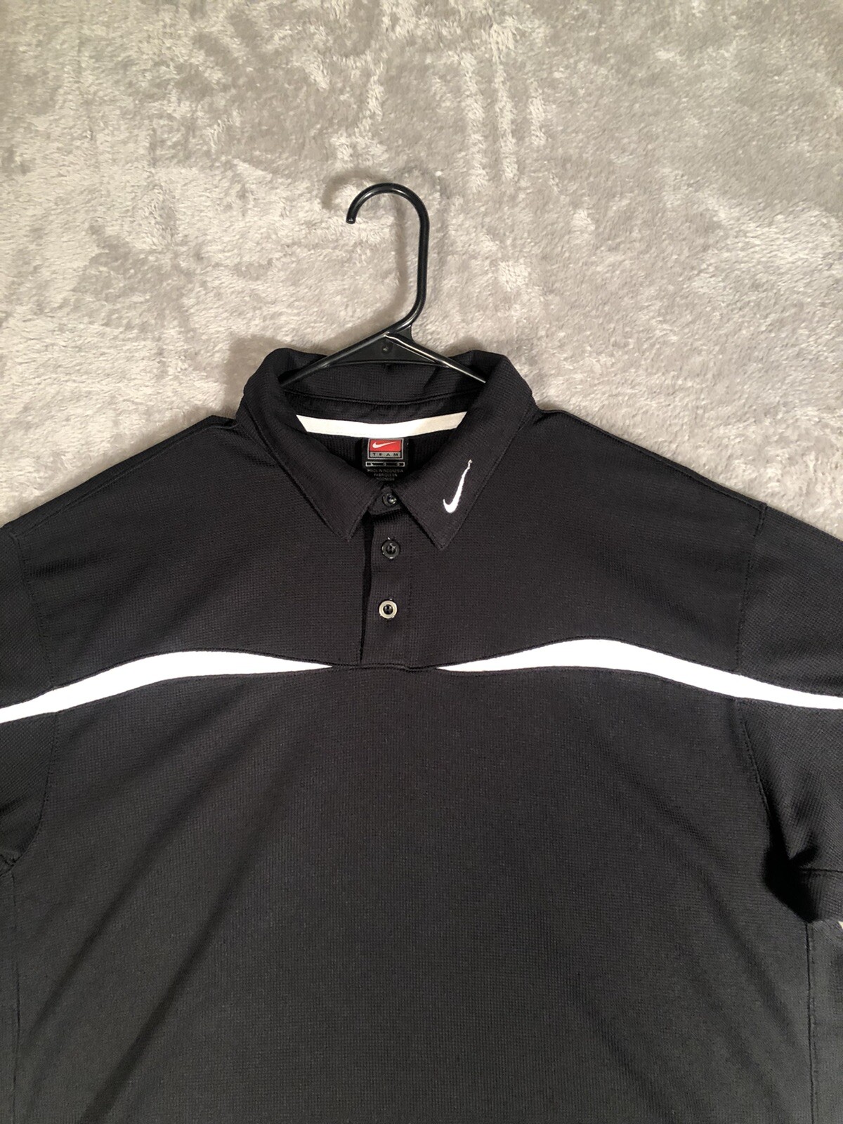 Men’s Nike Dri Fit Swoosh Logo Short Sleeve Black Tag… - Gem