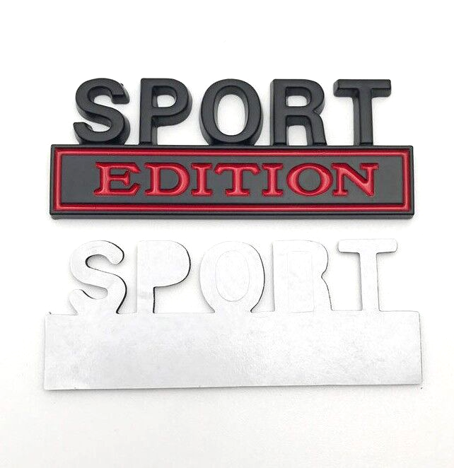 AU Car Badge Decal Sticker Emblem 3D Sport Edition Black/Red Car ...
