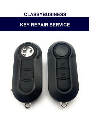 Repair service for Fiat 500 L Abarth 3 button remote flip key fob shell ...