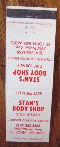 AUTOMOTIVE: STAN'S AUTO BODY SHOP (STAN LUKASIK) (ST. JOHN, INDIANA ...