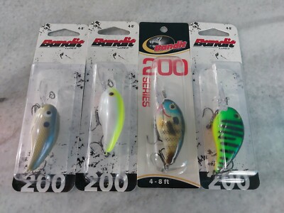 Lot of 4 Bandit 200 Lures In 4 Great Fish Catching Colors! | eBay