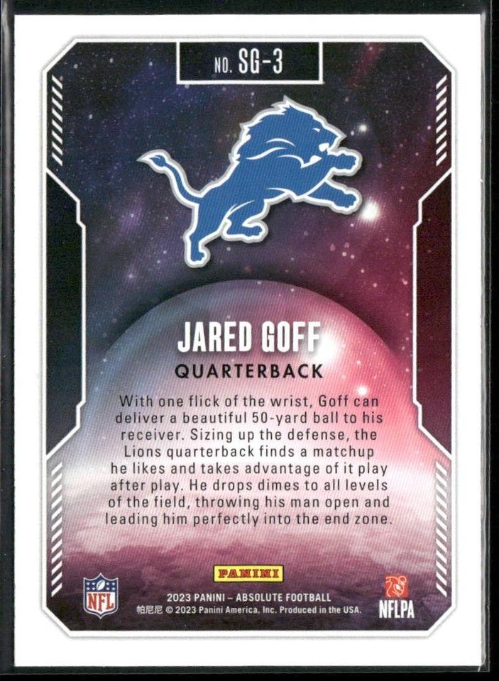 2023 Panini Absolute #SG-3 Jared Goff Star Gazing | eBay