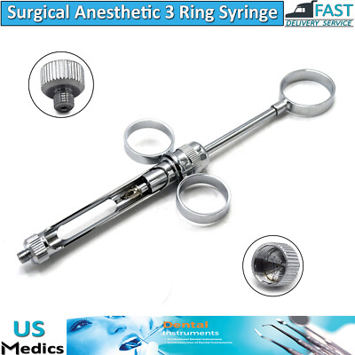 Dental Aspirating Three Ring Syringe 2.2ml Aspirating Syringe ...