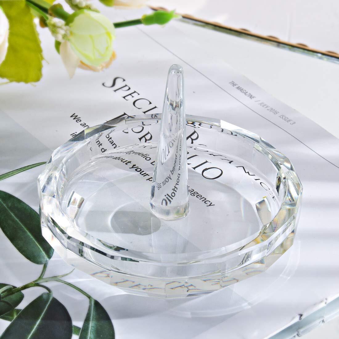 Crystal Ring Holder Dish Jewelry Ring Rack Display Holder for Wedding ...