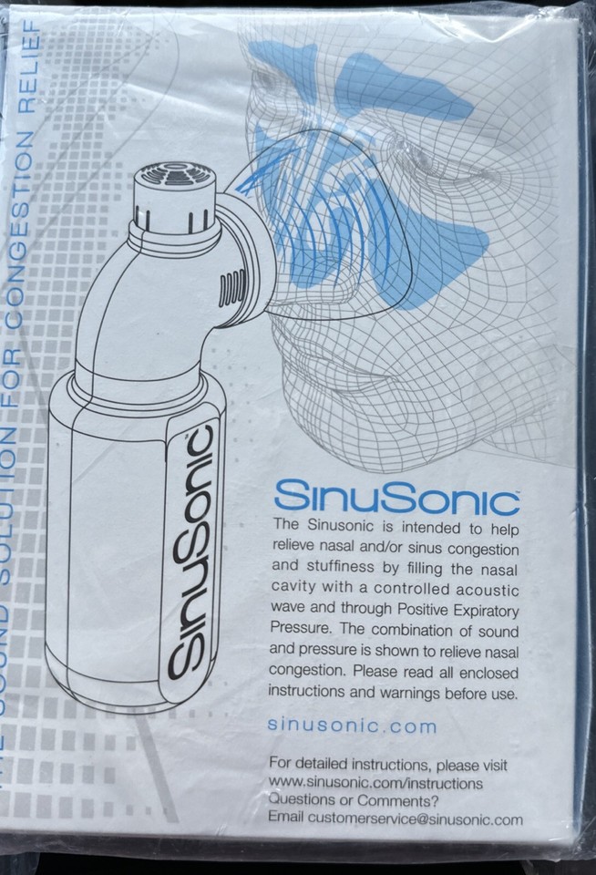 Brand New! 1 SinuSonic All-Natural NASAL CONGESTION Relief Therapy ...