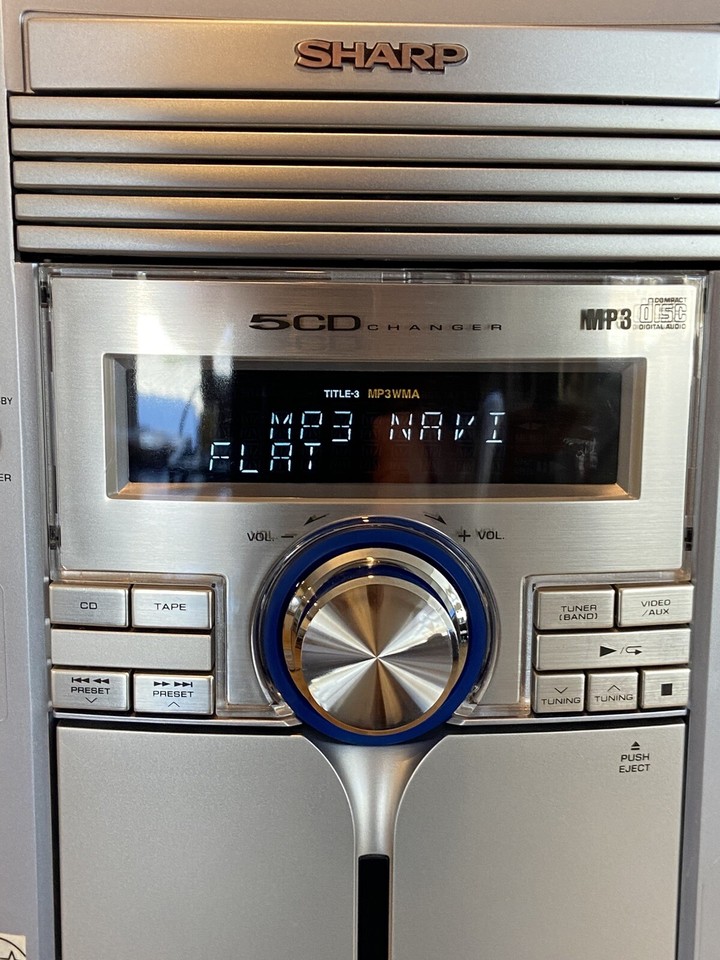 Sharp XL-MP130 Micro Component Stereo System 5 Disc CD Changer Tape ...