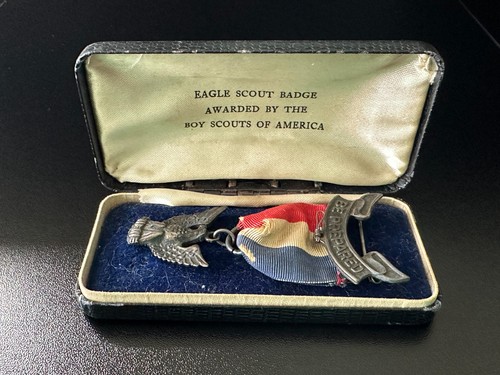 Vintage - STERLING - BSA - BOY SCOUTS OF AMERICA - EAGLE SCOUT MEDAL - WITH BOX | eBay