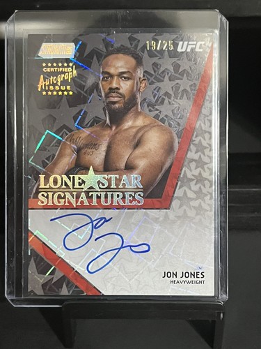 2025 Topps Stadium Club Jon Jones Lone Star Signatures Auto /25 On-Card ...