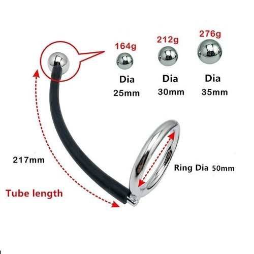 Male Metal Hook Plug Ring Ball Beads Stretcher Restraint Prostate ...