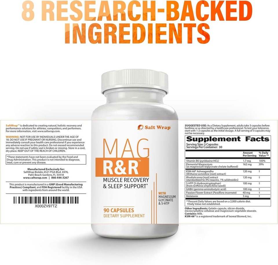Mag R&R Nighttime Muscle Cramps Support Natural Sleep Support Adults ...