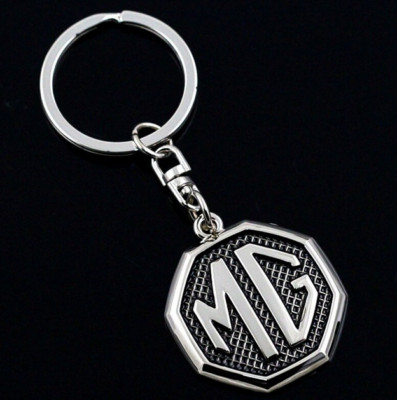 MG Logo Keyring Chrome Metal Car key Chain Key ring + BONUS DECAL ...