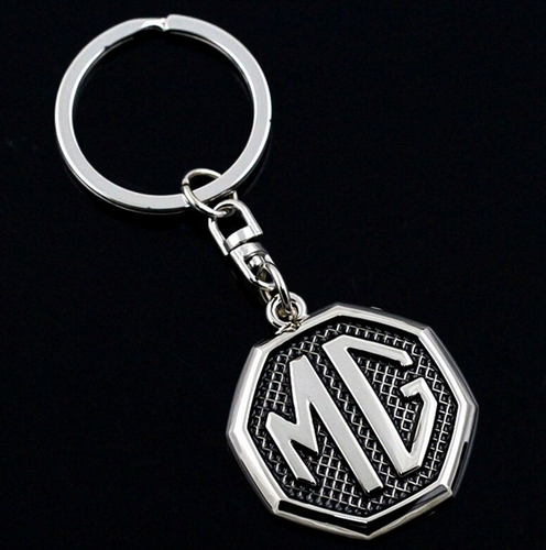 MG Logo Keyring Chrome Metal Car key Chain Key ring + BONUS DECAL ...