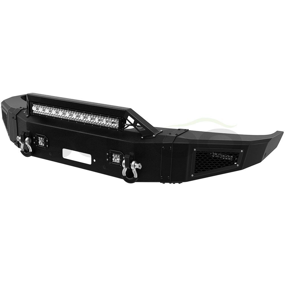For 2017-2019 Ford F250 F350 F450 Black Texture Front Rear Bumper W ...