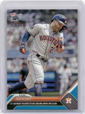 🟦 JOSE ALTUVE 200th Home Run BLUE Parallel 43/49 Astros 2023 Topps Now ...