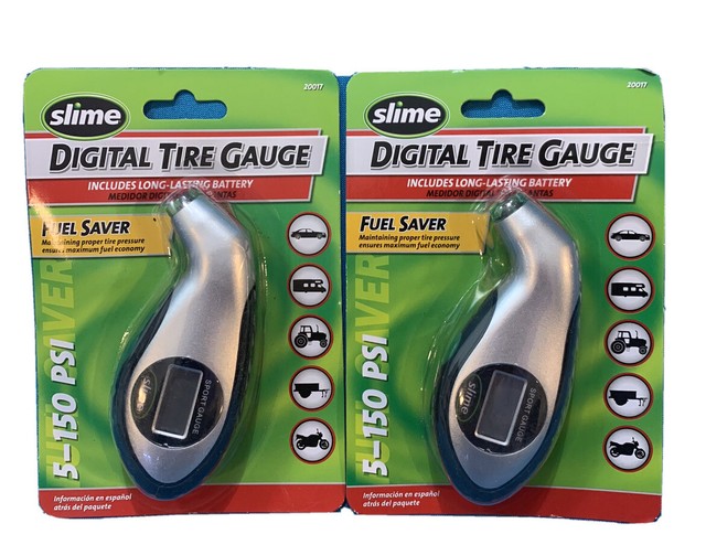 Slime Digital Tire Gauge + Battery 5-150 PSI. NEW! 2-PACK. #200017 | eBay
