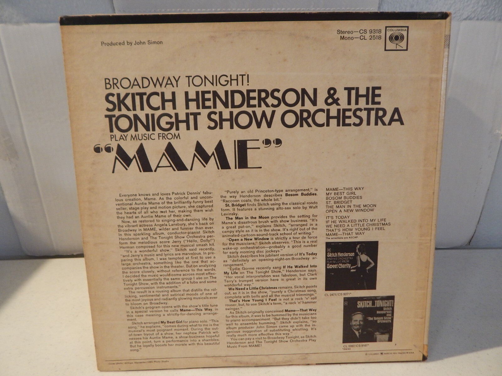 SKITCH HENDERSON & TONIGHT SHOW ORCHESTRA Play Music From "MAME ...