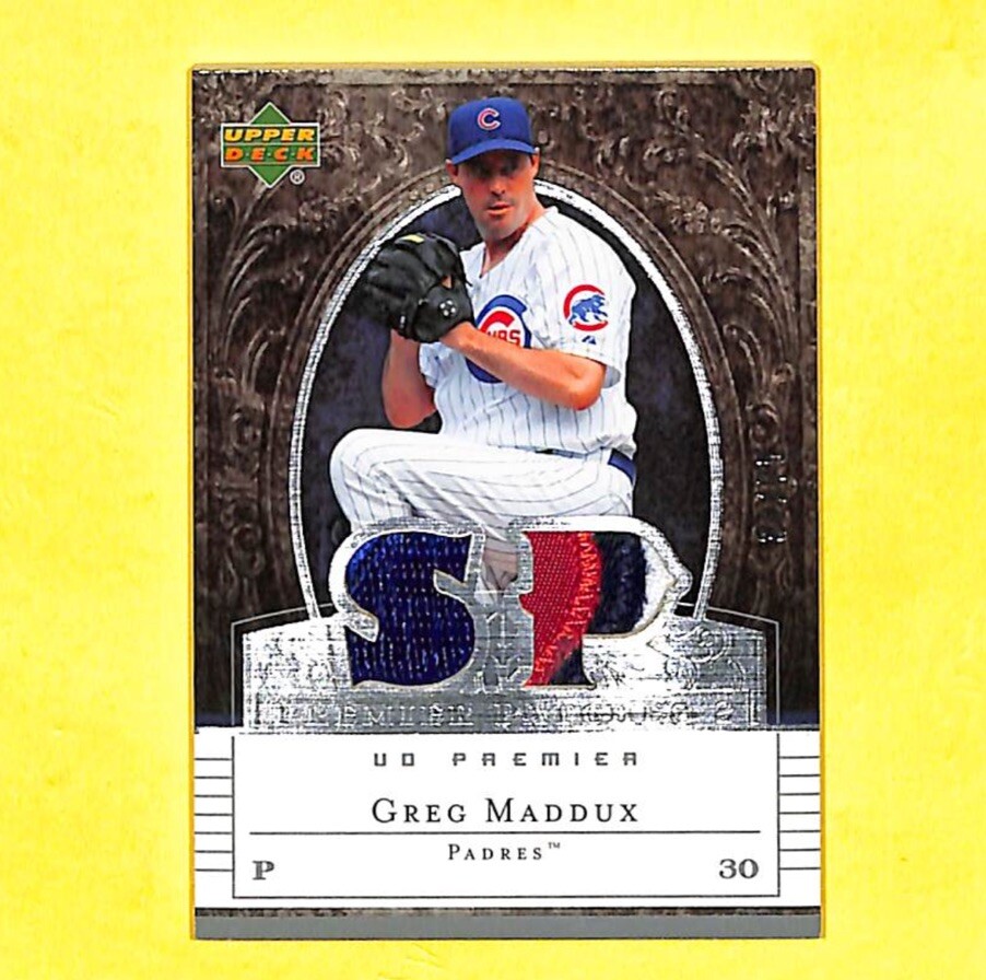 2007 Upper Deck Premier Greg Maddux 33/75 Dual Patch Card Cubs HOF | eBay
