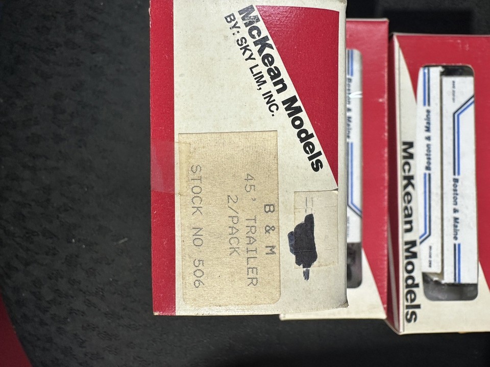 3- McKean Models HO Scale 45’ Trailer 2/Pack Boston & Maine 3 kits | eBay