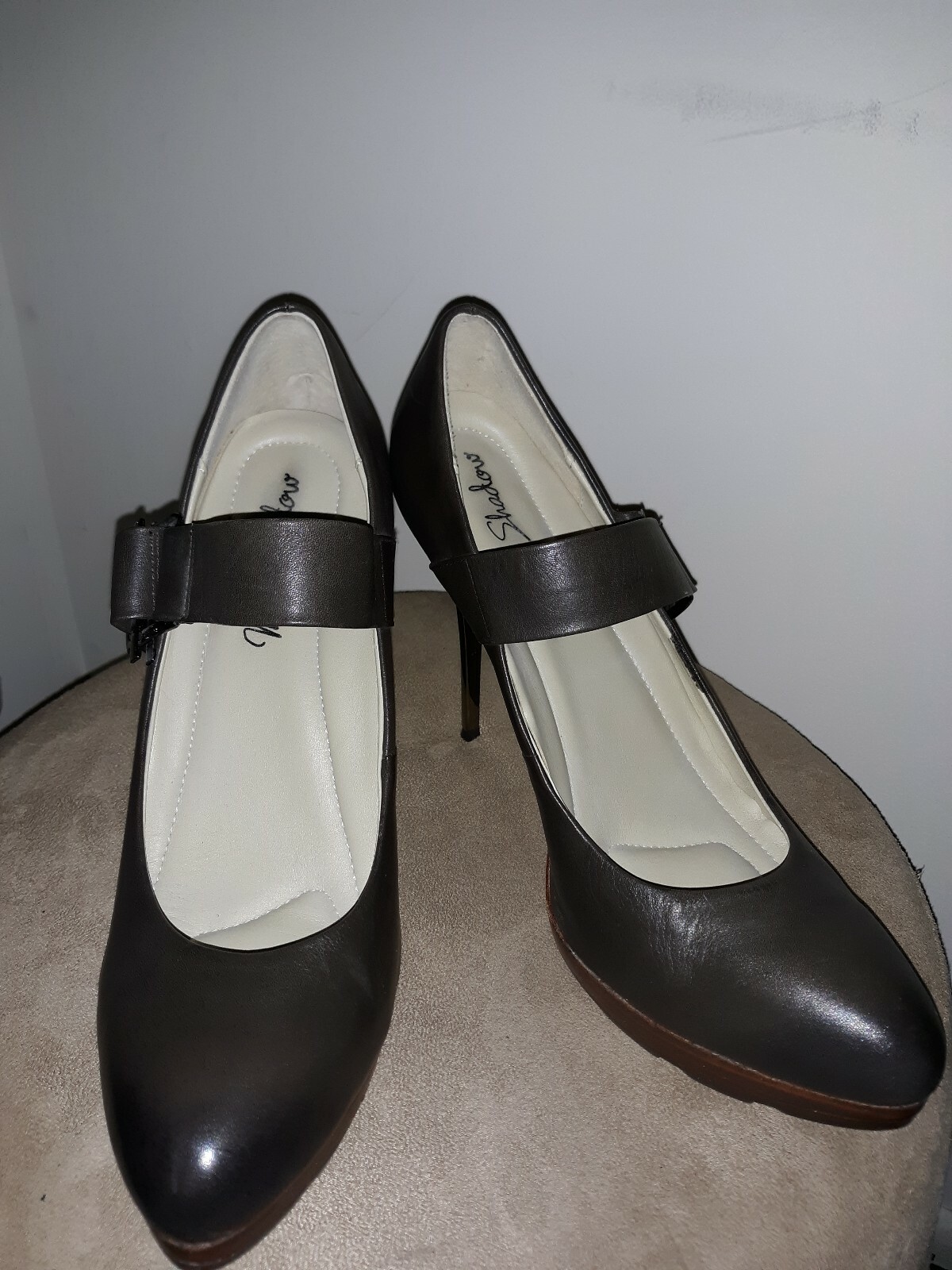 MEA SHADOW Brown Leather Pumps Platform Heels. EUC M… - Gem
