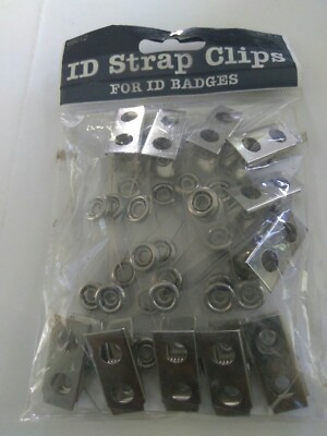 Premium ID Badge Strap Clips for ID Badges (12 Clips) | eBay
