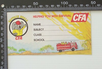 VINTAGE CFA COUNTRY FIRE AUTHORITY CAPT KOALA SCHOOL BOOK PROMO NAME ...