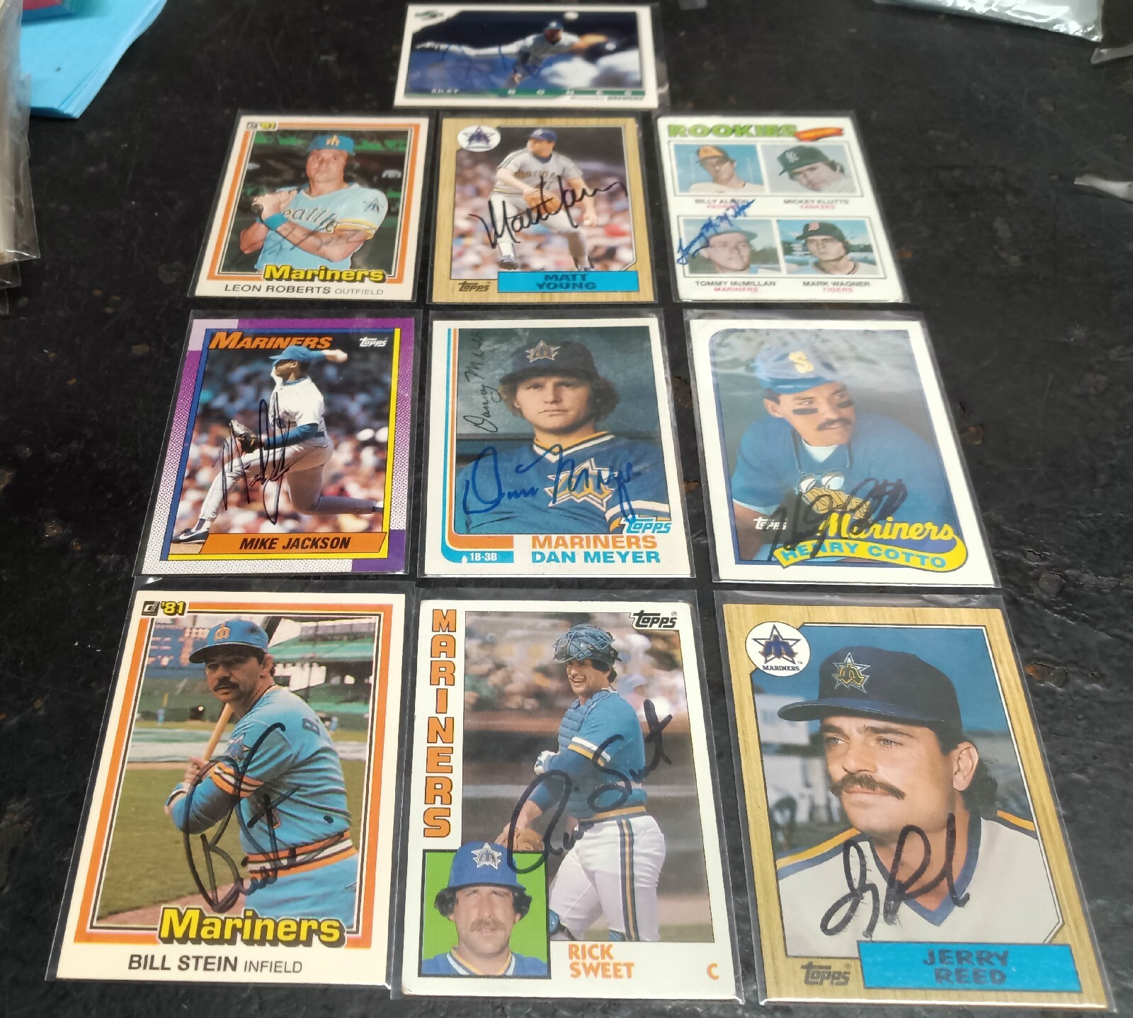 10 Different Seattle Mariners AUTOGRAPH SIGNED Baseball Cards Topps ...