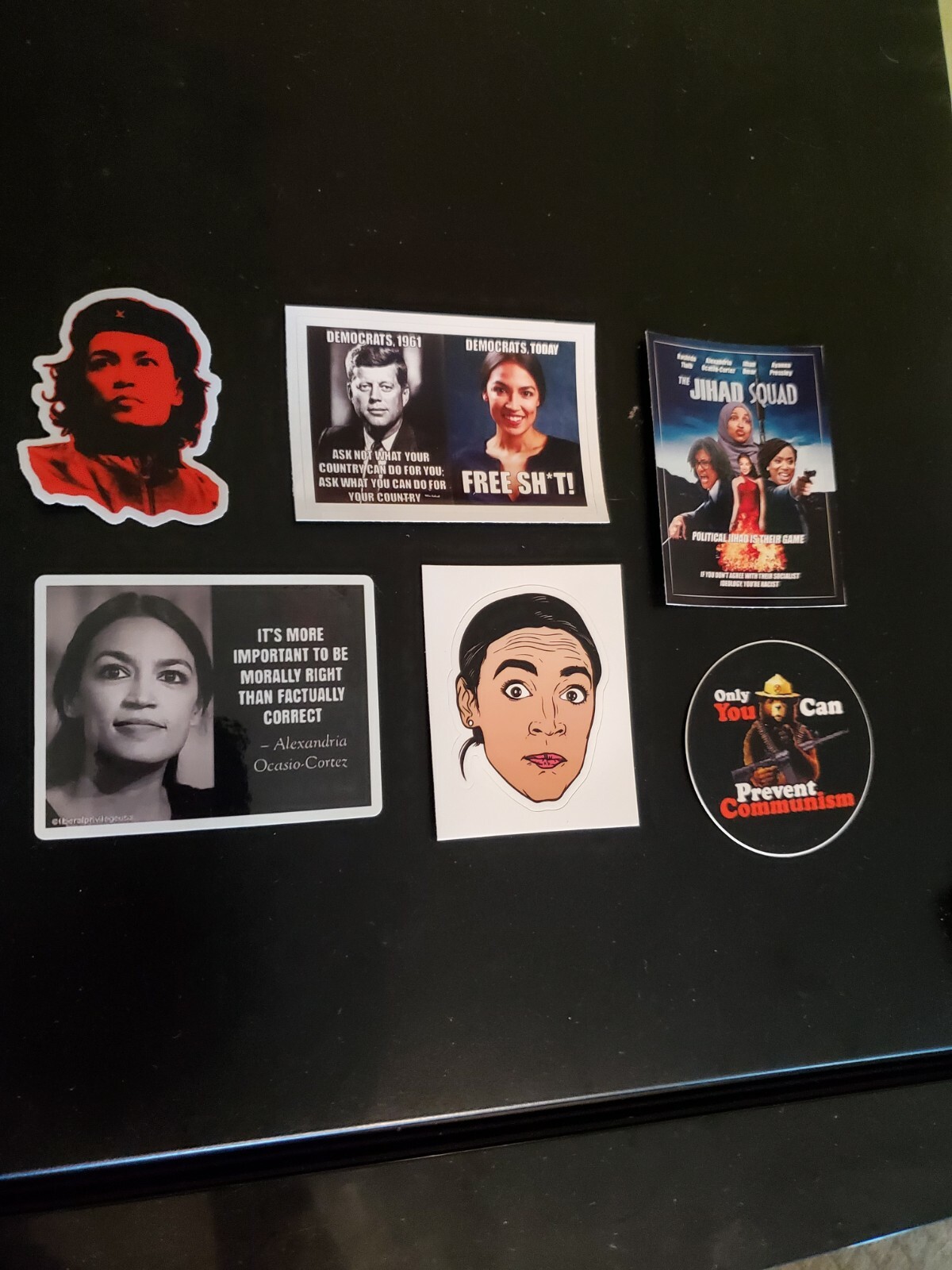 AOC A.O.C Funny Political Bumper Sticker 3 Inch DOH Face | eBay